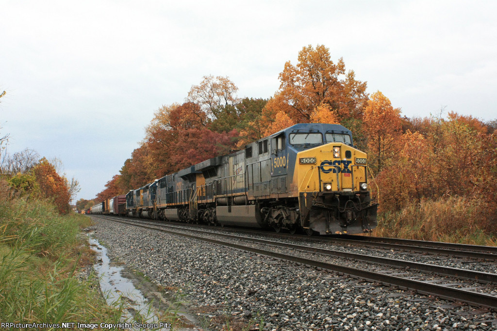 CSX 5000 and train Q409